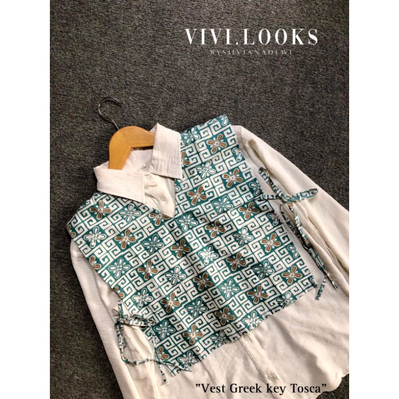 Jual VIVILOOKS-VEST BATIK PATTERN PREMIUM MODERN ETNIK KATUN OUTER ...