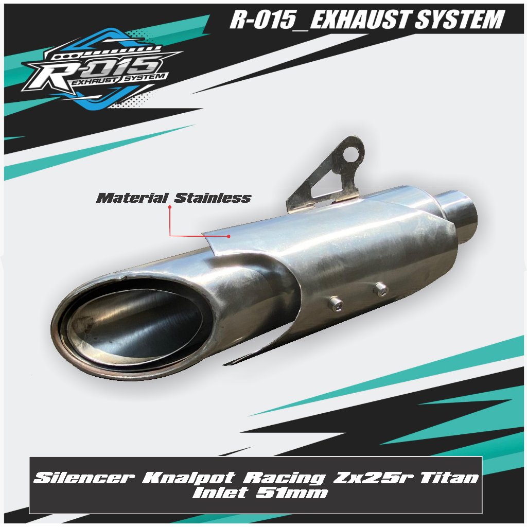 Jual Silencer Knalpot Racing Zx25r Titan Inlet 51mm | Shopee Indonesia