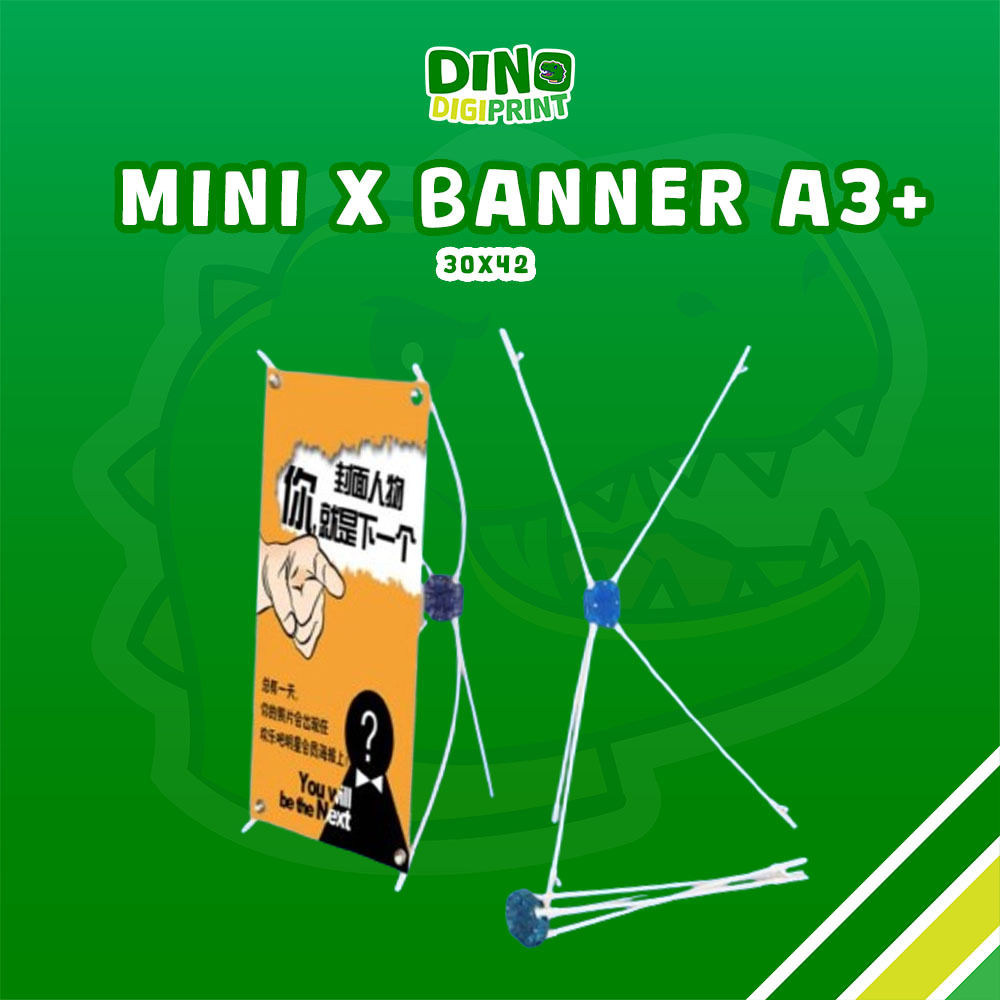 Jual CETAK PRINT X BANNER MINI A3+ UKURAN 30 x 42 Cm / SATU PAKET TIANG ...