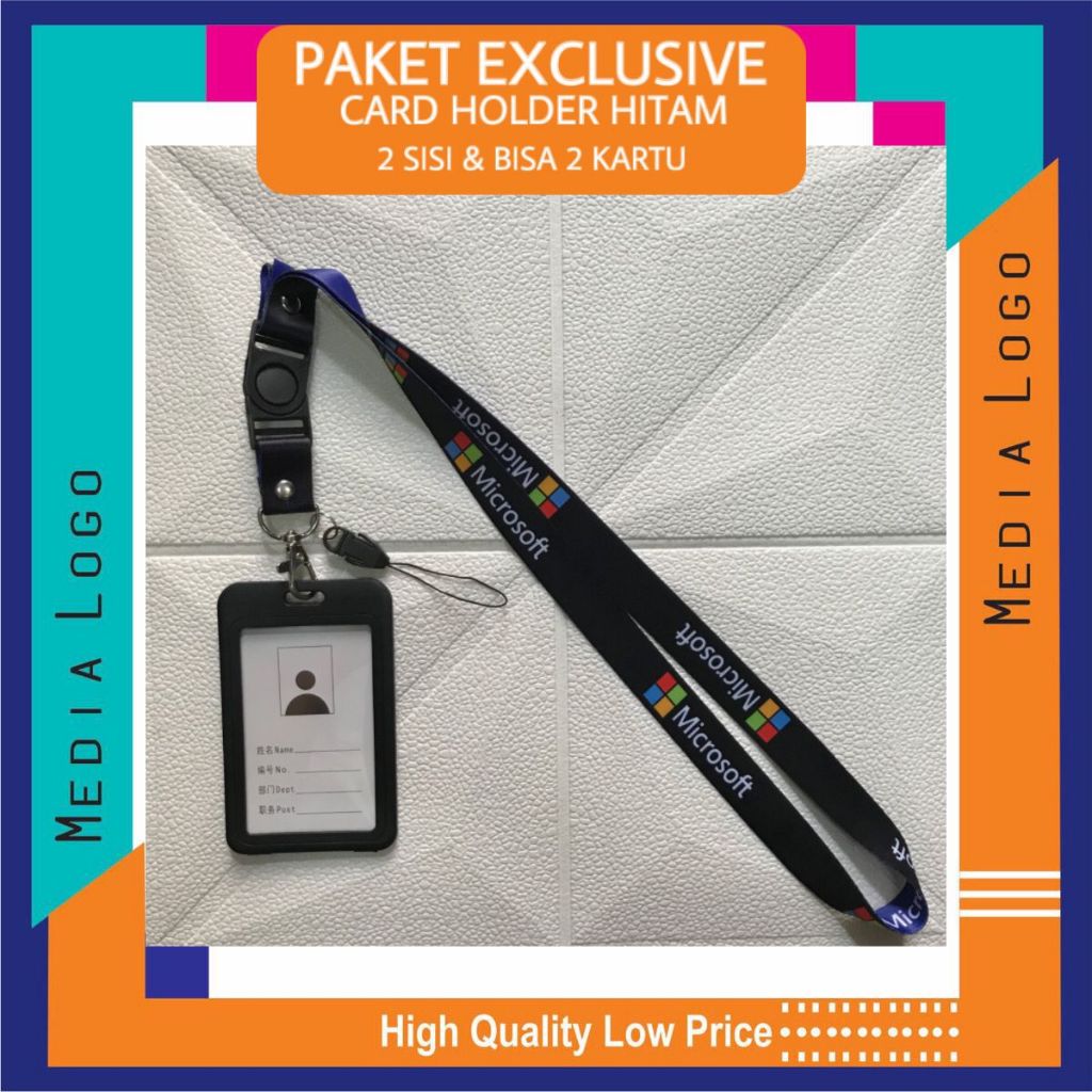 Jual MICROSOFT Lanyard, Strap ID, HP/Flashdisk Printing Digital (Paket ...
