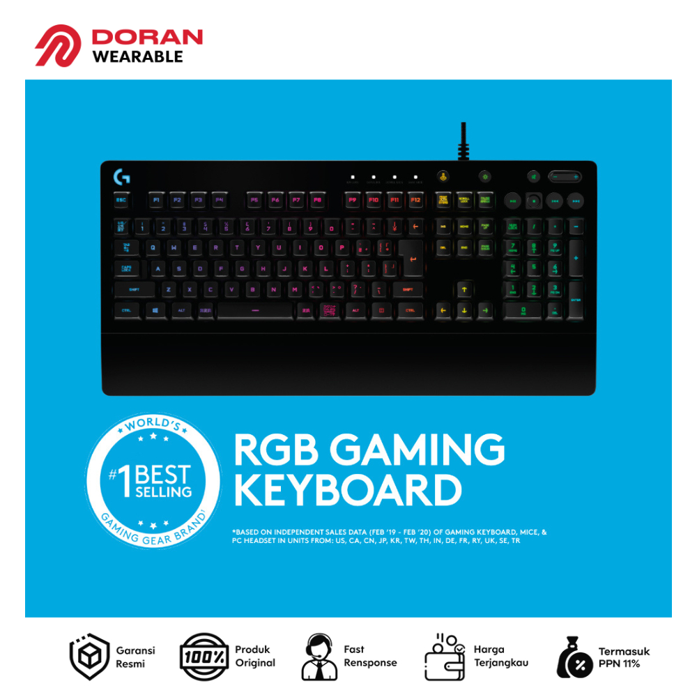 Jual Logitech G213 Prodigy Keyboard Gaming dengan RGB Lighting | Shopee ...