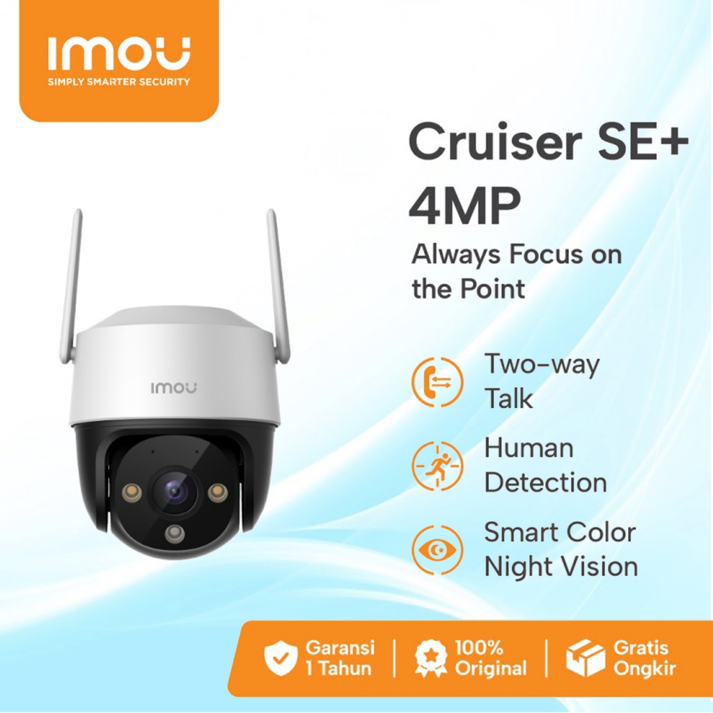 Jual Imou Smart IP Camera Cruiser SE+ 4MP Pelacakan Otomatis Bicara 2 ...