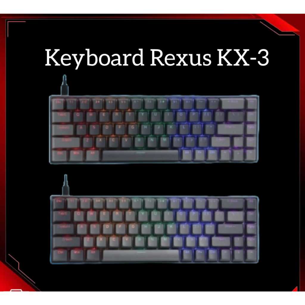 Jual Rexus KX3 / KX-3 Heroic 68% Mechanical Gaming Keyboard | Shopee ...