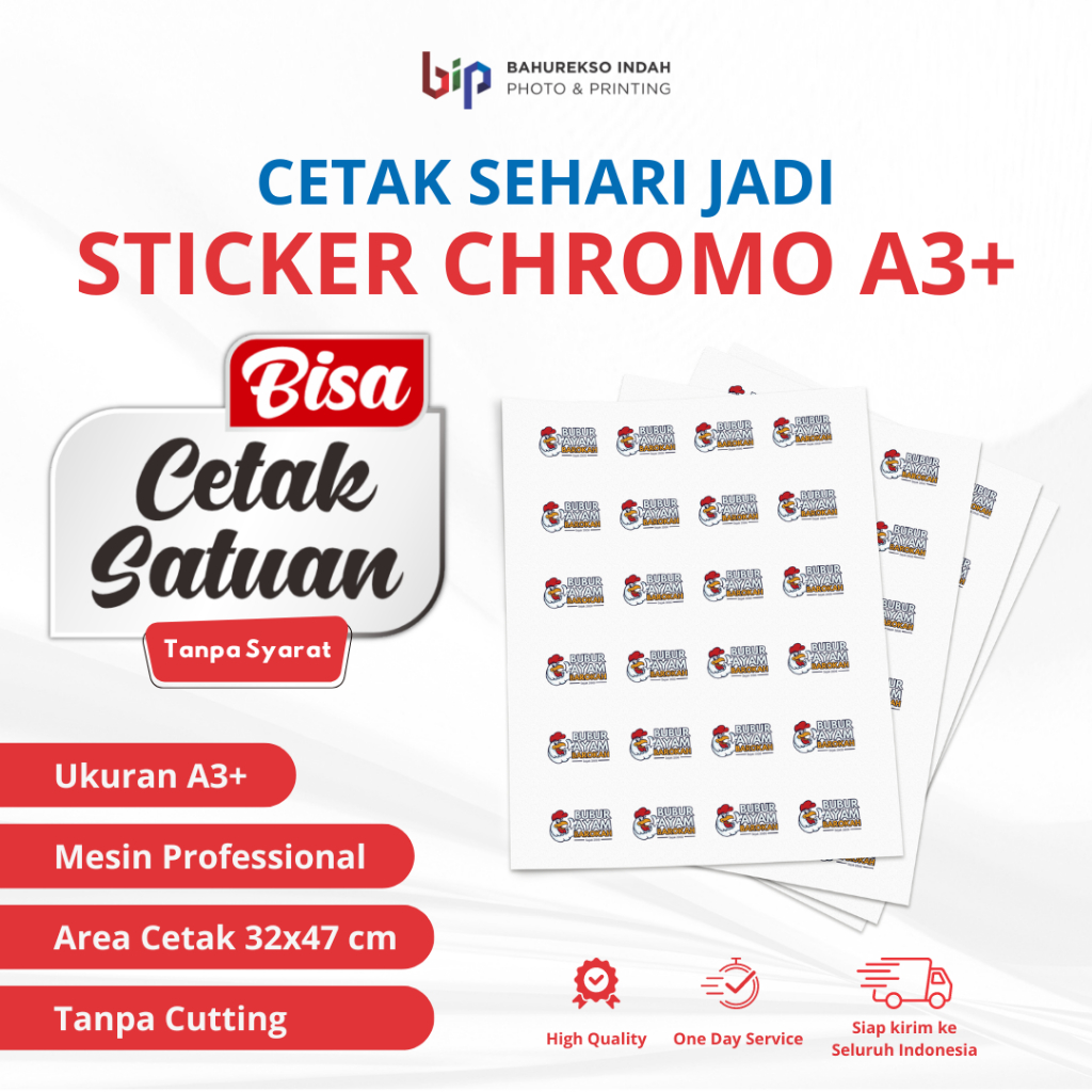 Jual Cetak Stiker Label Chromo A3+ Cutting / Sticker label makanan ...