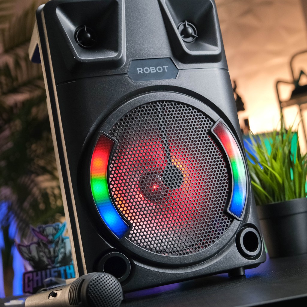 Jual speaker robot rb700 portable karaoke mic bluetooth | Shopee Indonesia