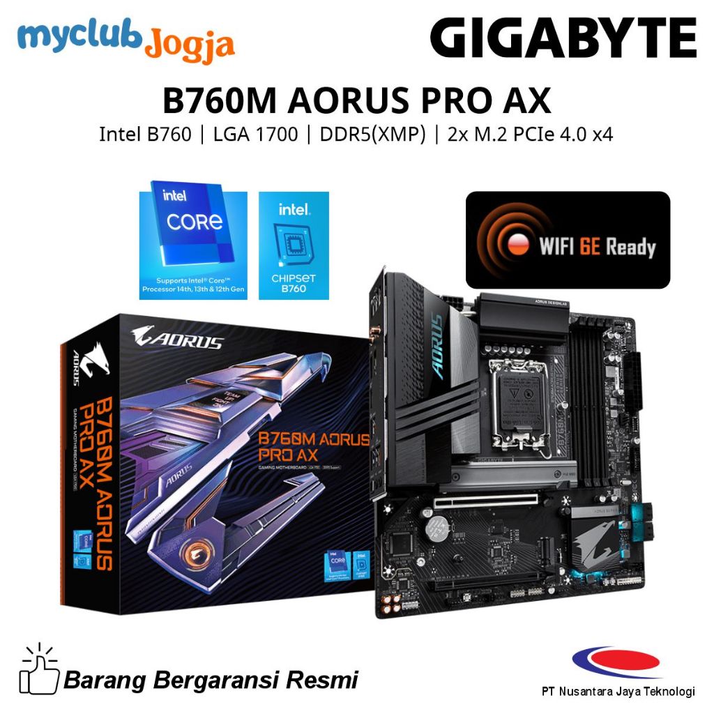 Jual GIGABYTE B760M AORUS PRO AX | Motherboard Intel B760 | LGA 1700 | DDR5 XMP | WiFi 6E | M2 ...