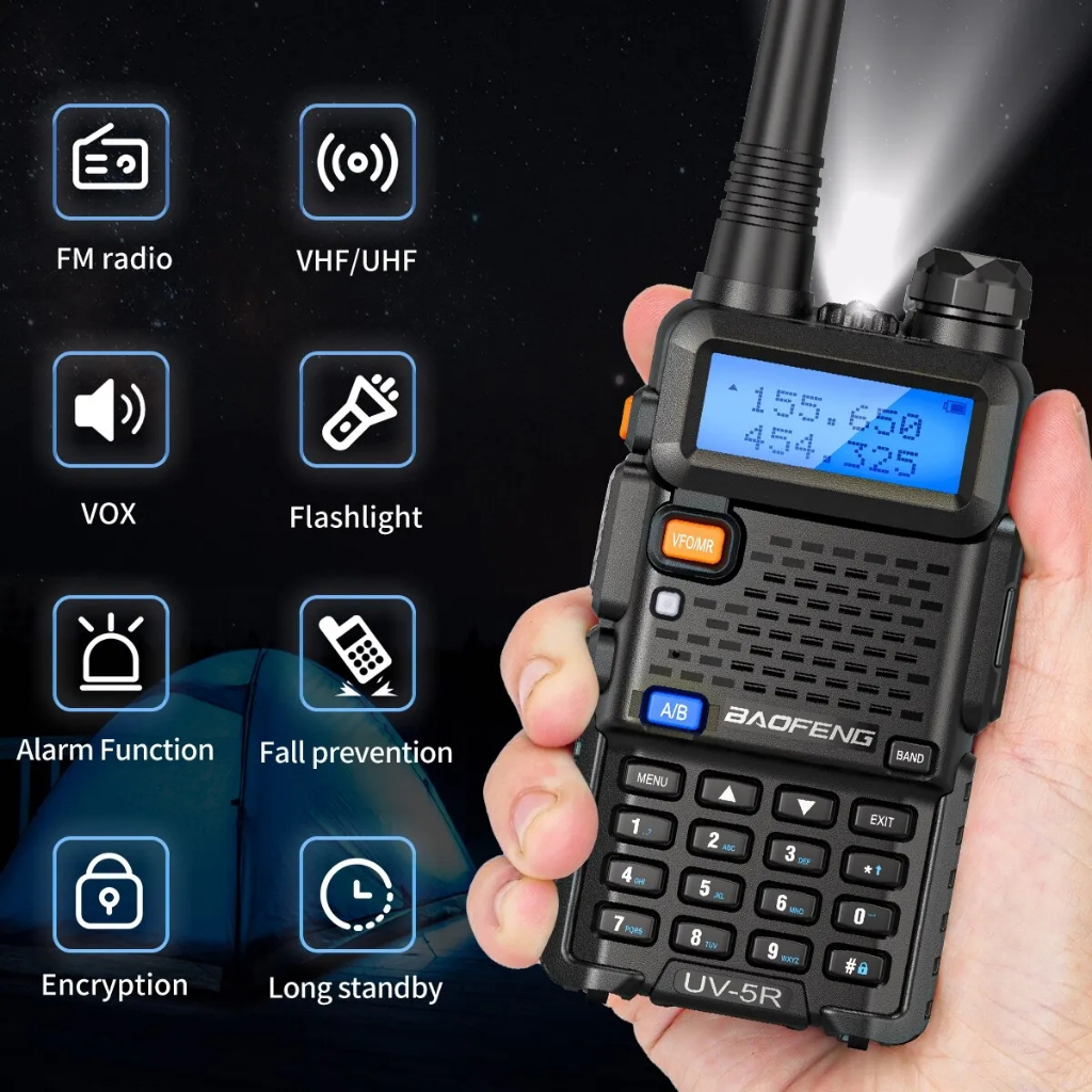 Jual BAOFENG UV5R Original BAOFENG UV-5r Two-Way Radio 5W UV-5R VHF 128 ...