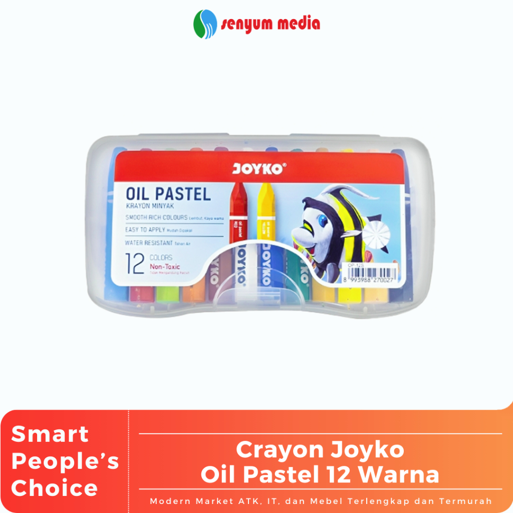 Jual Crayon Joyko Oil Pastel 12 Warna (1 Pcs) (S:PCS) | Shopee Indonesia