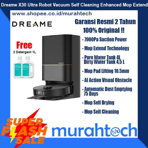 Jual Dreame X30 Ultra Master Robot Vacuum Enhanced MopExtend 3 Self ...