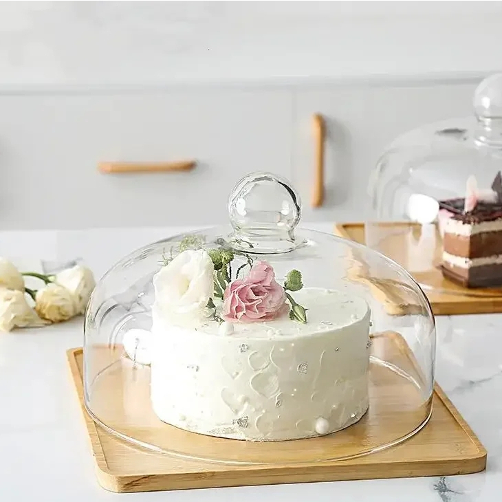 Jual Penutup Kue Tutup Tempat Kue Kaca Transparent Glass Food Cover ...