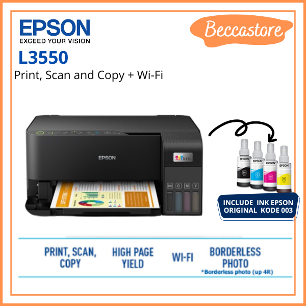Jual Printer Epson EcoTank L3550 Ink Tank | Shopee Indonesia