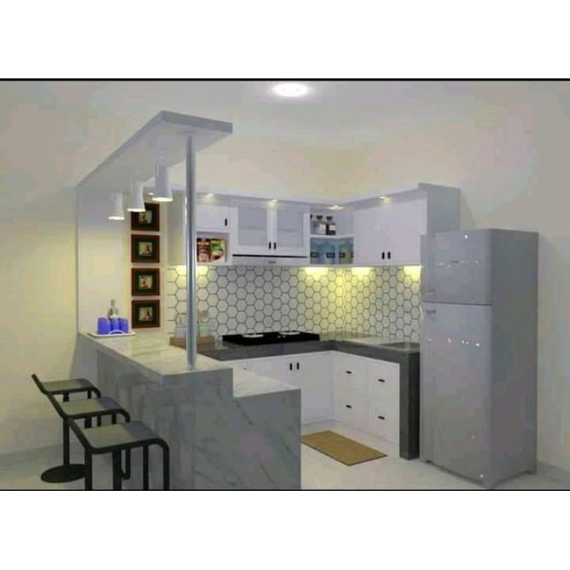 Jual kitchen set minimalis/ kitchen set island / kitchen set dapur ...