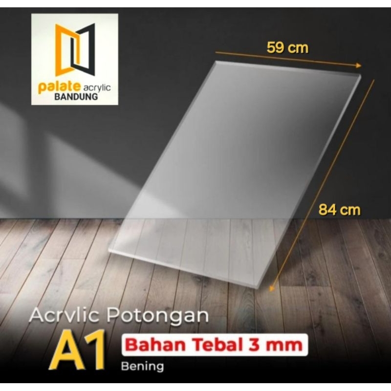 Jual Acrylic Potongan A1/ Akrilik lembaran ukuran A1 bening tebal 3mm | Shopee Indonesia
