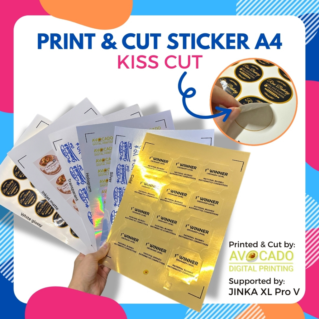 Jual Jasa Cetak Sticker Print and Cut A4 - Kiss Cut | Shopee Indonesia