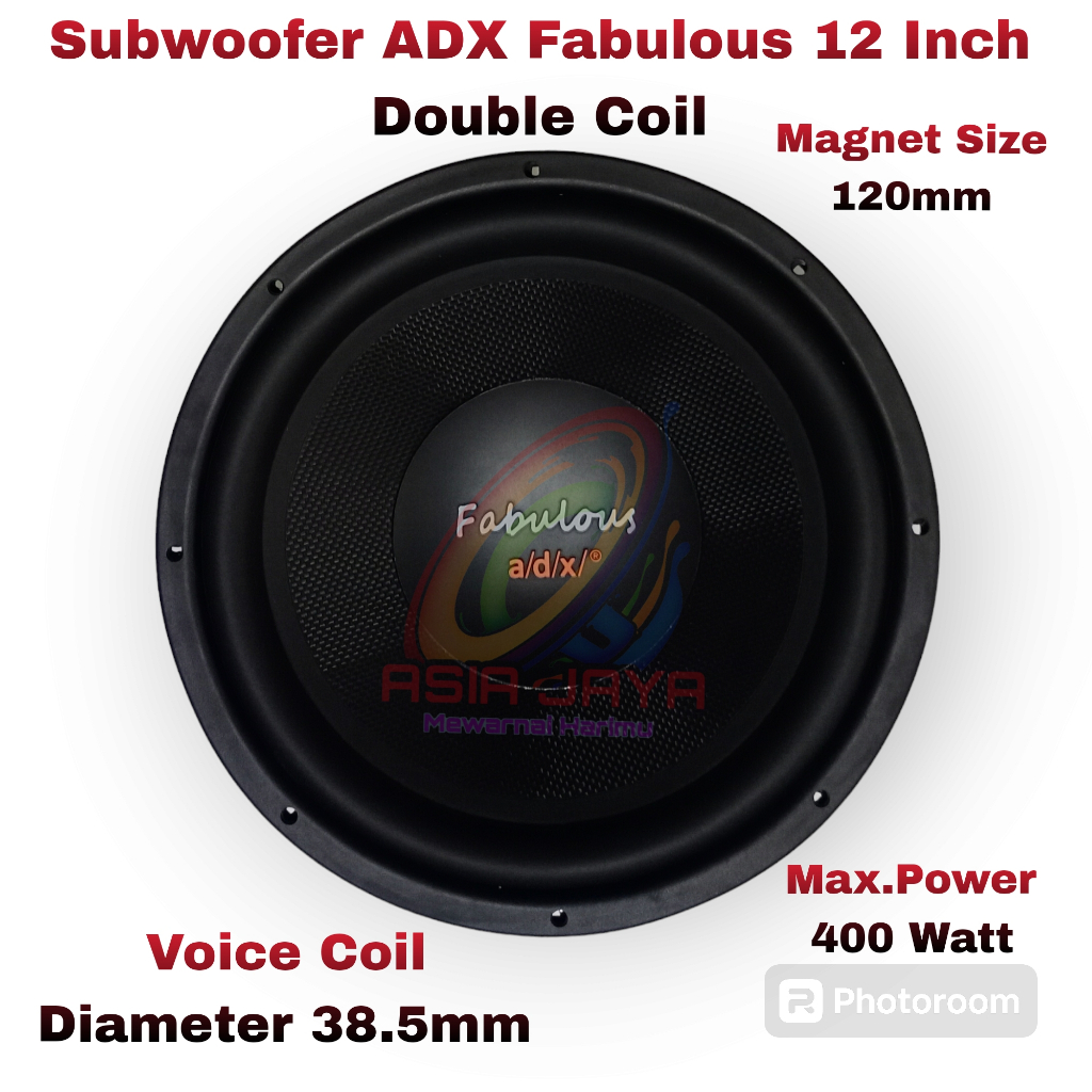 Jual Subwoofer ADX Fabulous 12 inch Double Coil Hitam | Shopee Indonesia