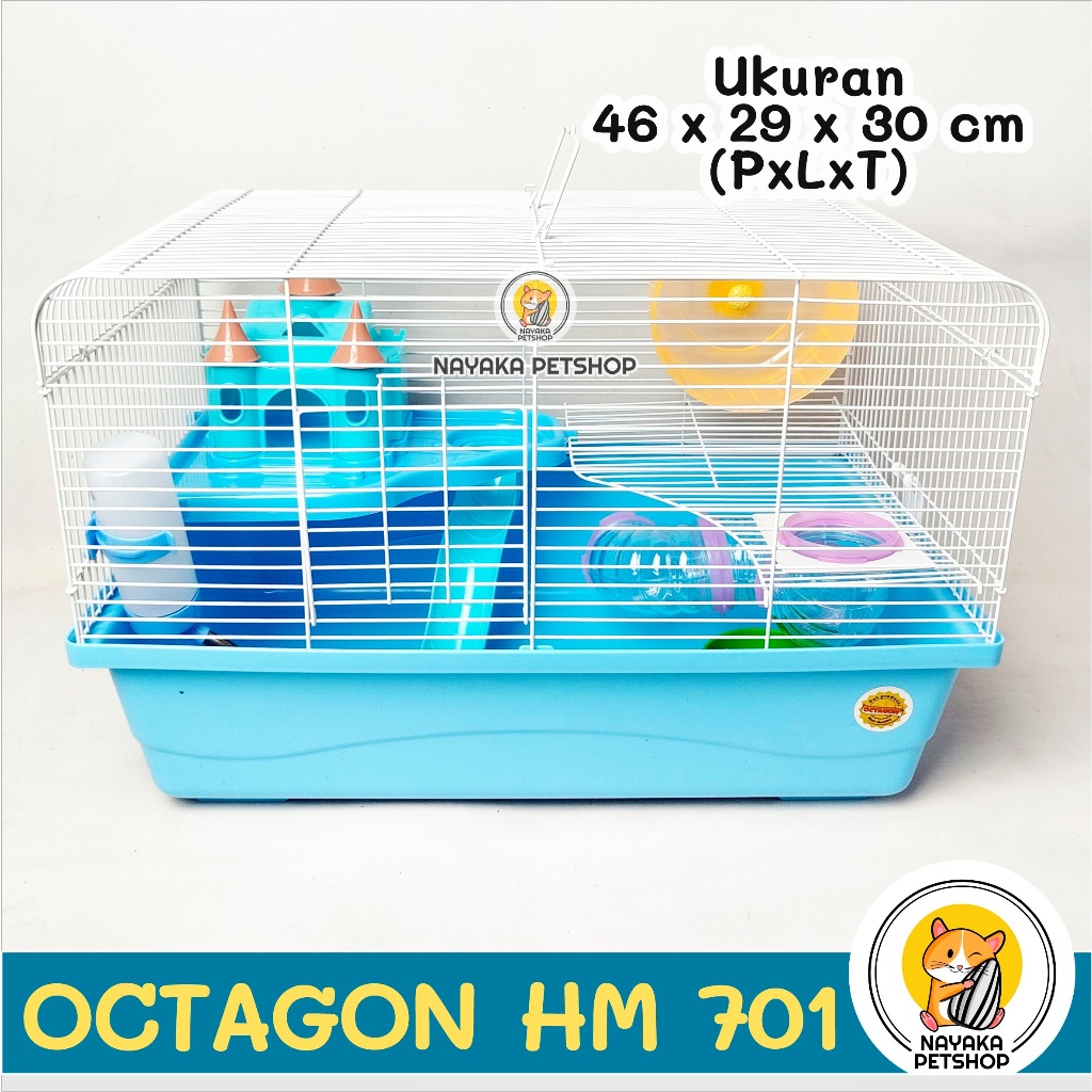 Jual Kandang Hamster PREMIUM Octagon HM 701 Rumah Tingkat 2 Lantai ...
