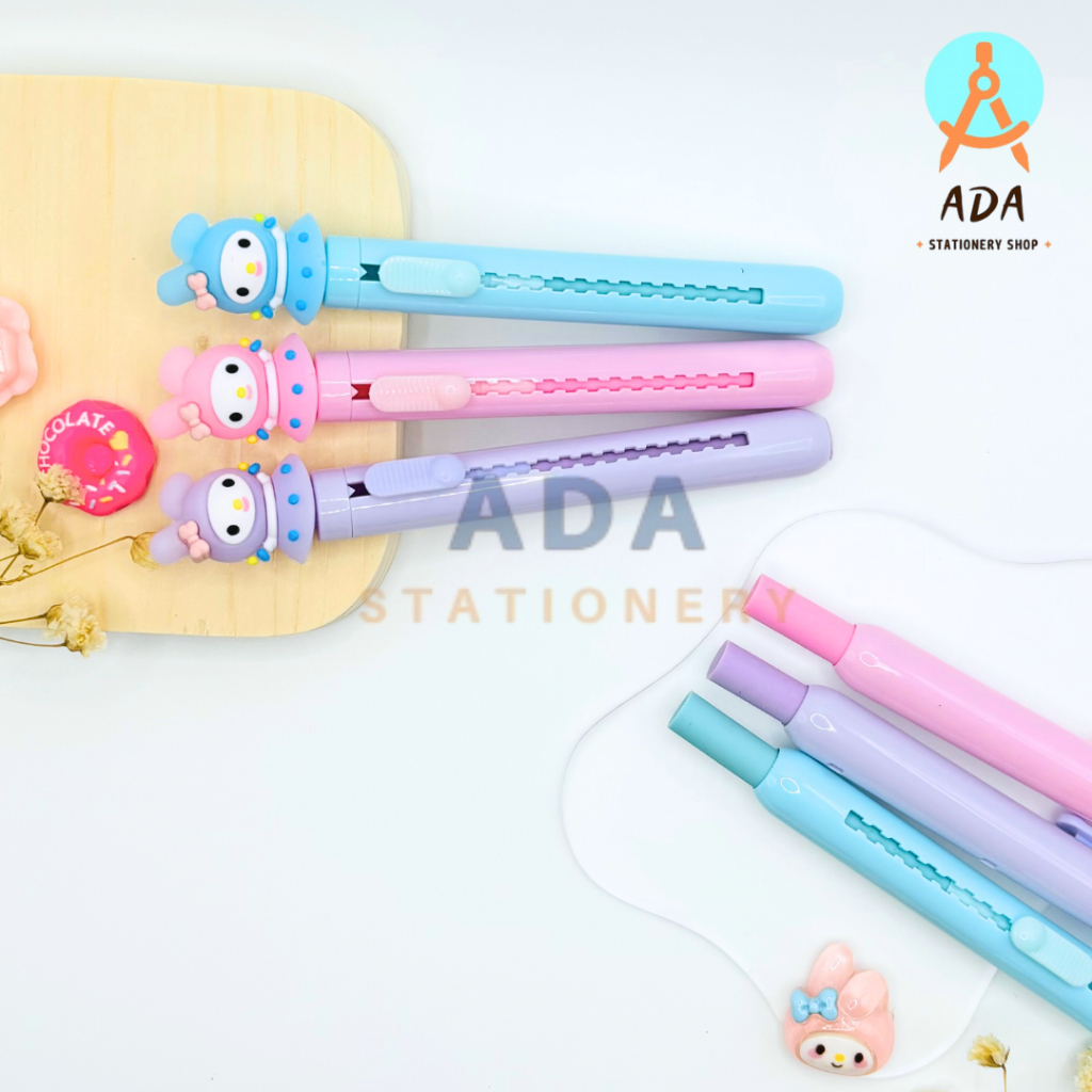 Jual (1 pc)PENGHAPUS STICK MELODY /2372 / PUSH and PULL ERASER/ MELODY ...