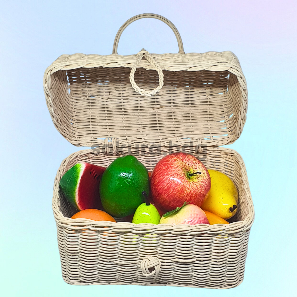 Jual K77M - Keranjang rotan harta karun M 21x14x9 cm hampers parcel ...