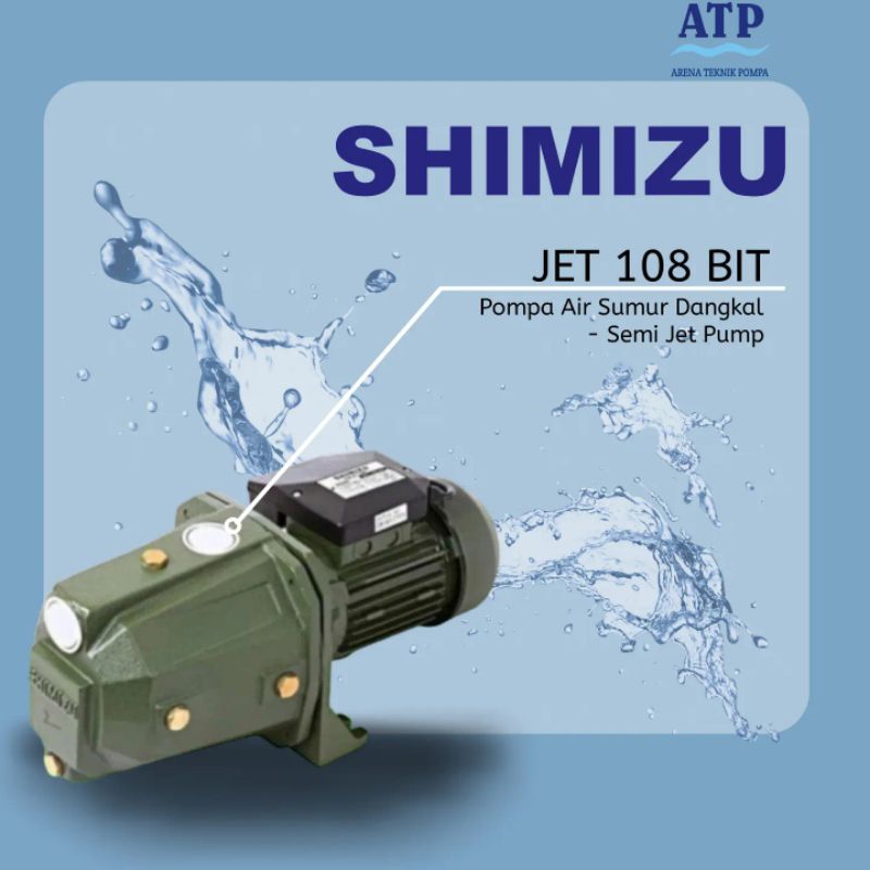 Jual Shimizu Pompa Air Sumur Dangkal - Semi Jet Pump 108 BIT | Shopee Indonesia