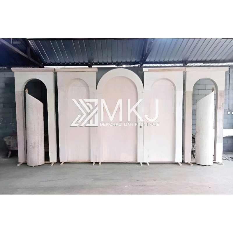 Jual backdrop pernikahan triplek 3D/pelaminan backdrop/dekorasi wedding ...