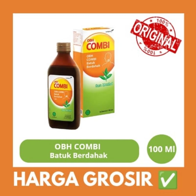 Jual OBH COMBI BATUK BERDAHAK RASA MENTHOL - ISI 100 ML | Shopee Indonesia