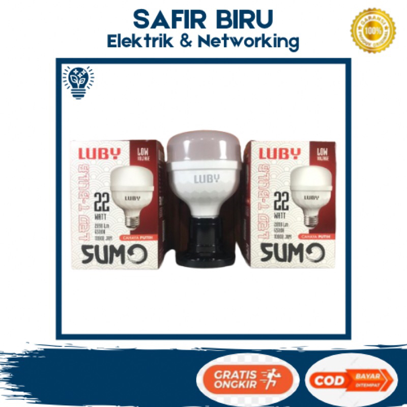 Jual Lampu LED LUBY Sumo 22watt Kapsul Bulat Terang Hemat Energi SAFIR ...