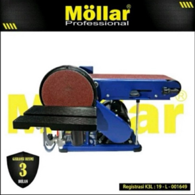 Jual MESIN AMPLAS DUDUK SABUK DISC BELT SANDER MOLLAR DBS 375 WATT ...