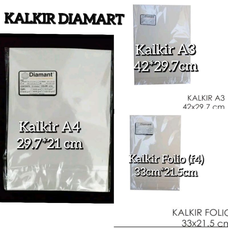 Jual KERTAS KALKIR DIAMART / KERTAS TEMBUS PANDANG / KERTAS UNTUK ...