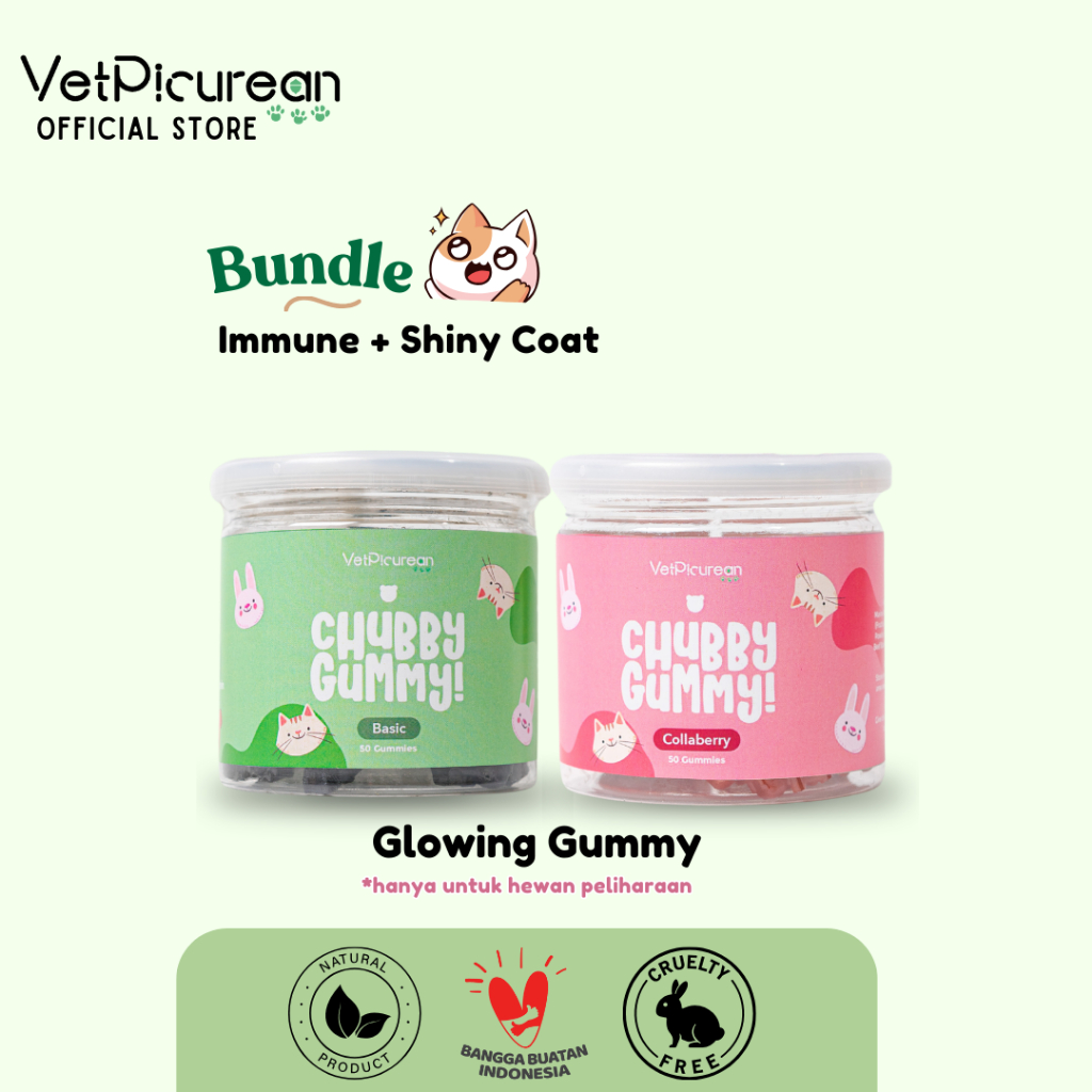 Jual Vetpicurean Chubby Gummy PAKET Glowing Gummy Kit Vitamin Kucing ...