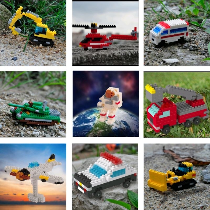 Jual Petit Mini Building Blocks Vehicle Kendaraan Nano Blok Mainan ...