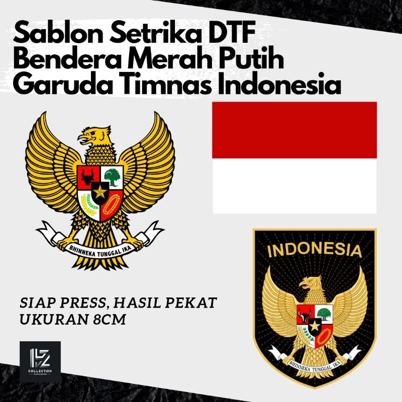 Jual Sablon Setrika LOGO Custome Bendera Merah Putih Garuda pancasila ...