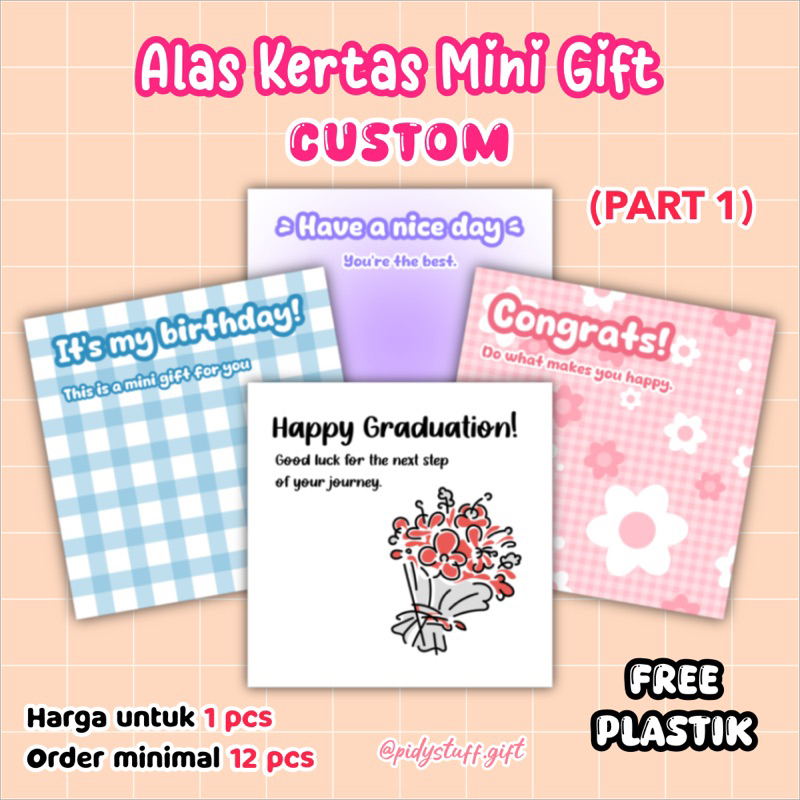 Jual ALAS KERTAS MINI GIFT CUSTOM [PART1], Alas Packaging, Alas Kado ...