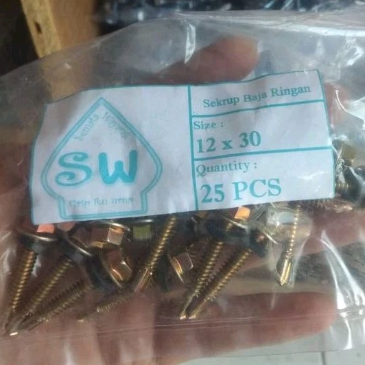 Jual [ISI 50 PCS] Sekrup Roofing/ baut Roofing/ Roofing kuning/ Baut ...