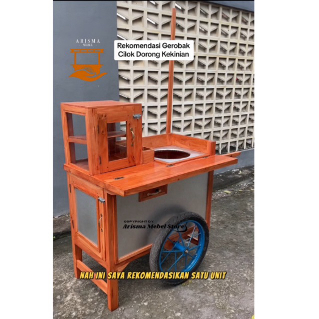 Jual Gerobak Cilok Dorong, Gerobak Cilok Roda 2, Gerobak cilok keliling ...