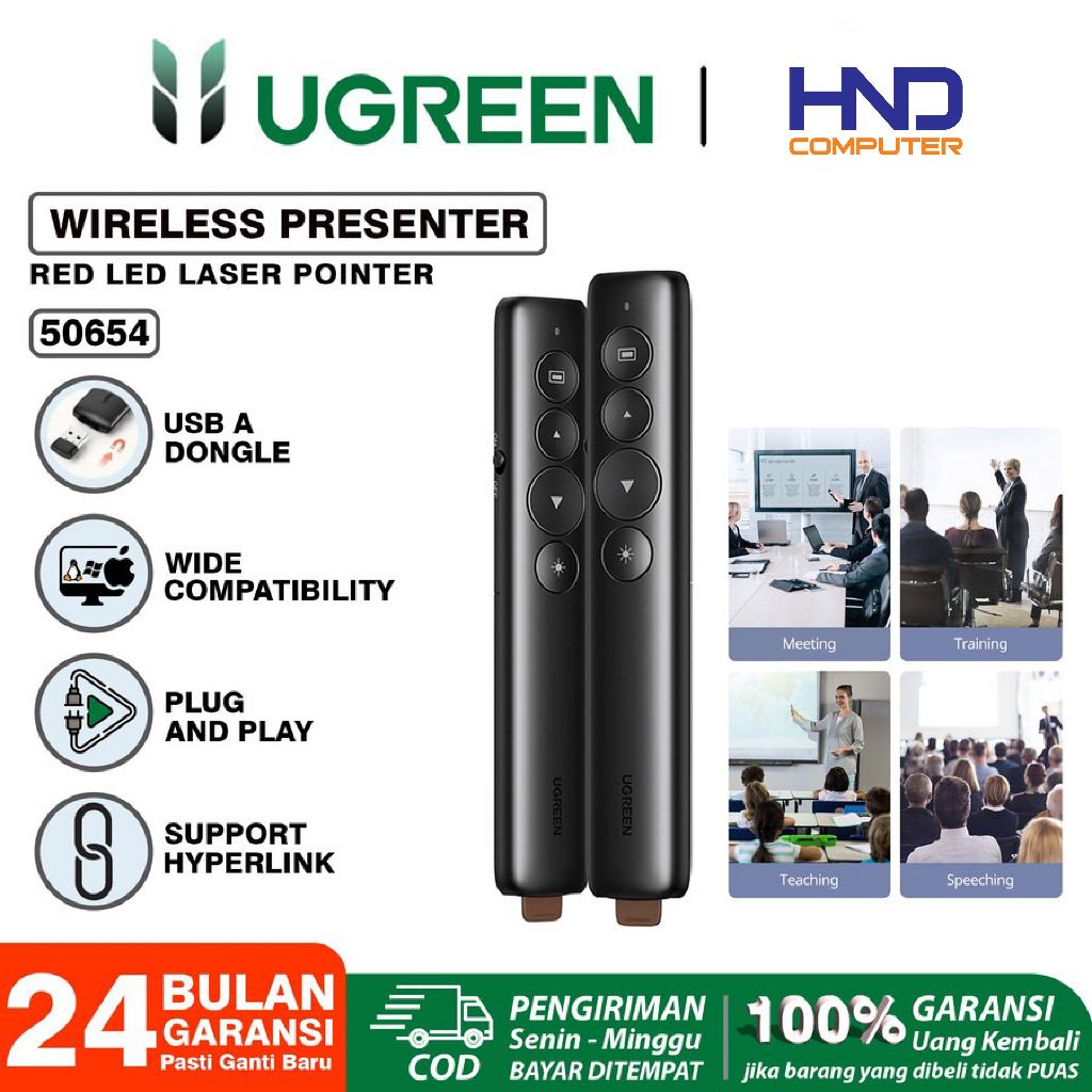 Jual UGREEN Laser Pointer Wireless Presenter Remote Presentasi - 50654/ ...