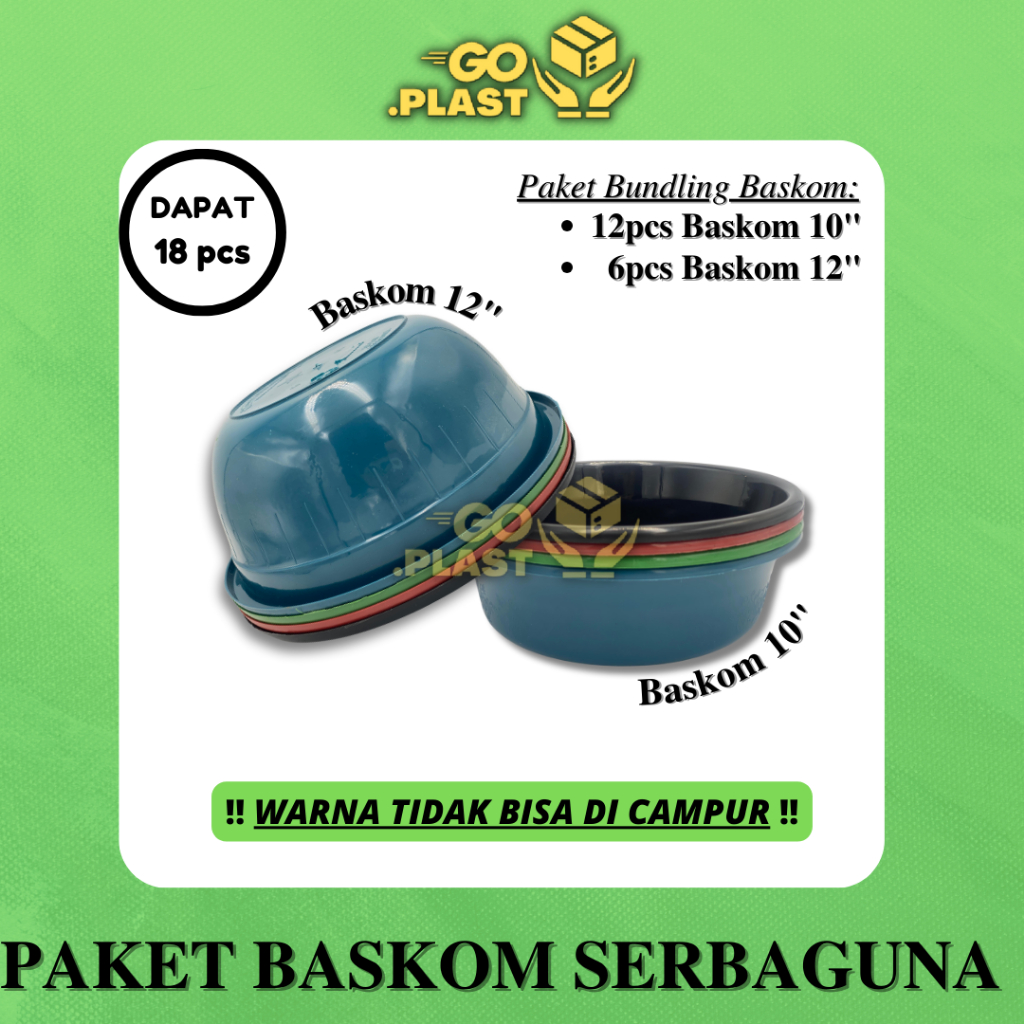 Jual PAKET BASKOM 18PCS BASKOM 10" DAN BASKOM 12" SERBAGUNA | Shopee ...