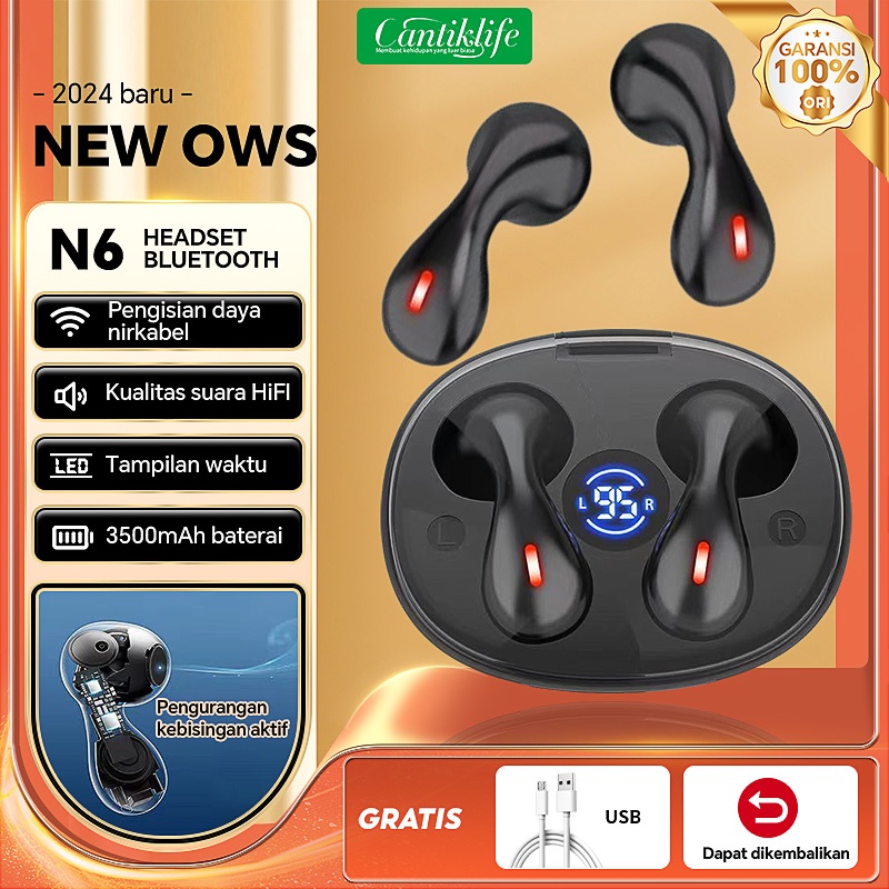 Jual Headset Bluetooth N6 Stereo Dalam Telinga Olahraga Cerdas Peredam ...