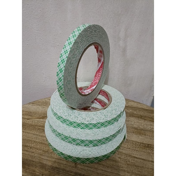 Jual Double tape foam hijau batik utk lem timah besi tempel balancing ...