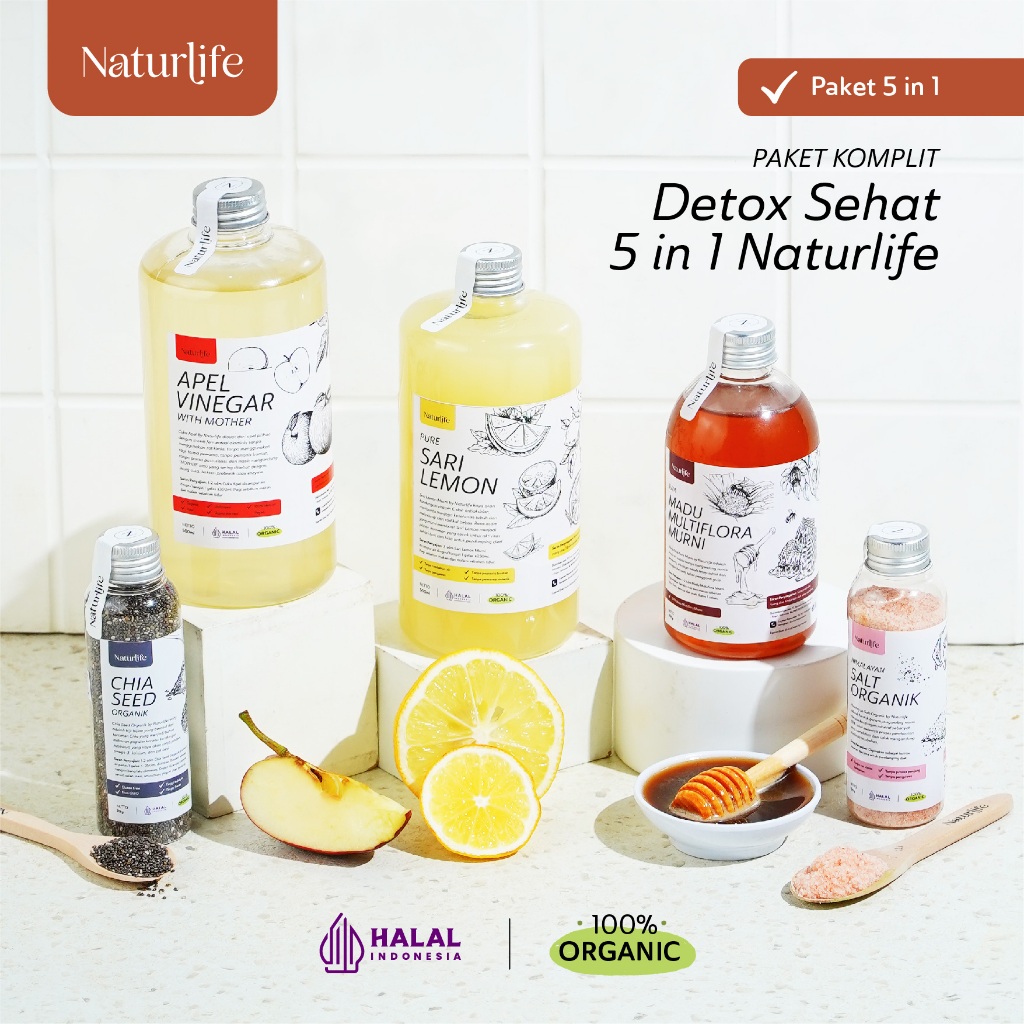 Jual PAKET SUPER 1 NATURLIFE /CUKA APEL LEMON MADU HUTAN HIMALAYAN SALT ...