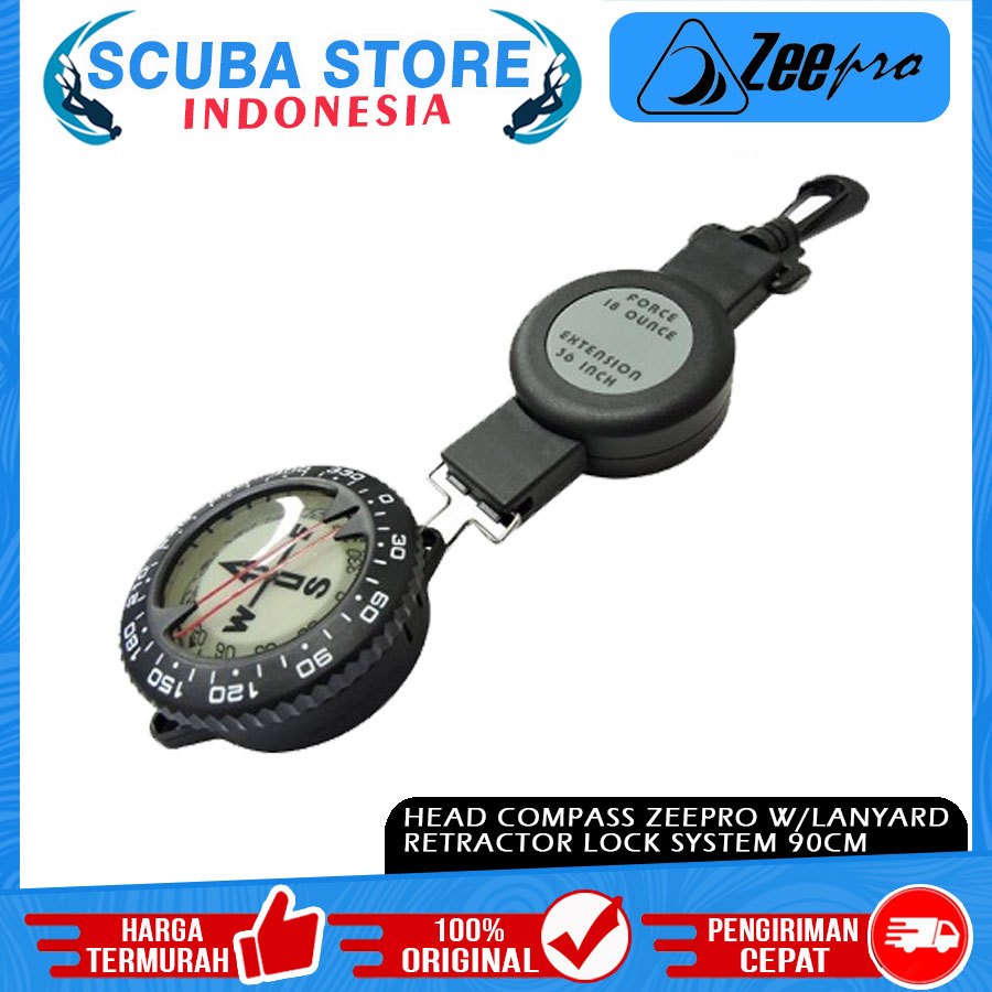 Jual Head Compass Zeepro With Lanyard Retractor Lock System 91cm Kompas ...