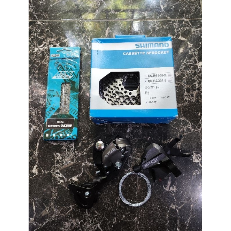 Jual Groupset grupset 9 8 Speed Altus Shimano Altus M370 Acera M390 ...