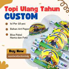 Jual 10Pcs Topi Ultah Anak Custom | Shopee Indonesia