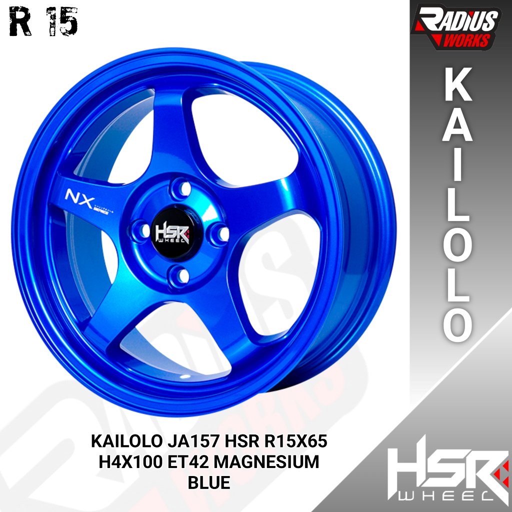 Jual velg mobil hsr kailolo R15 pcd 4x100 brio mobilio agya sigra ignis swift dll | Shopee Indonesia