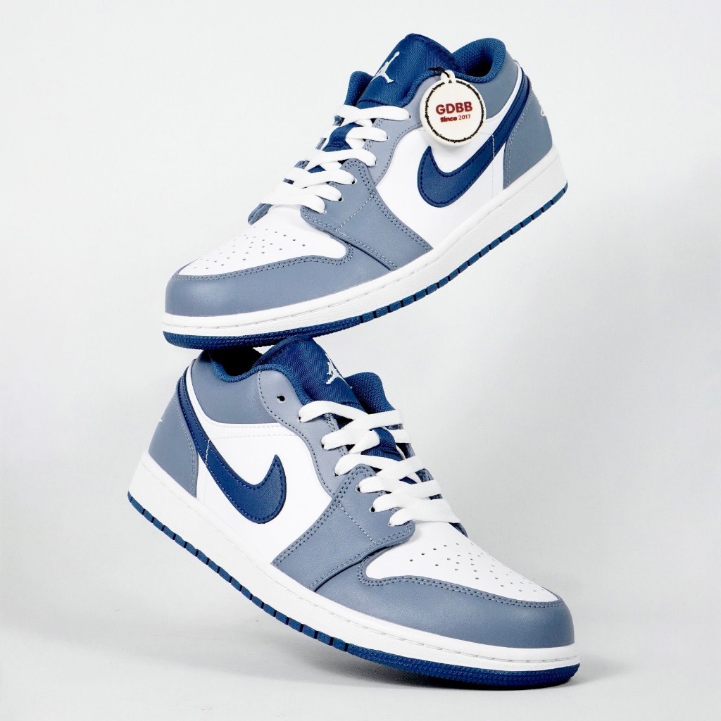 Jual Sepatu Jordan 1 Low Ashen Slate Steel Blue Navy Authentic | Shopee ...
