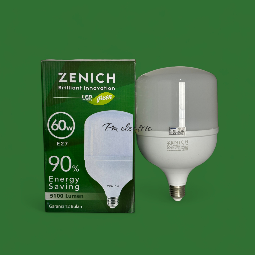Jual LAMPU LED ZENICH 60 WATT GARANSI 1 TAHUN | Shopee Indonesia