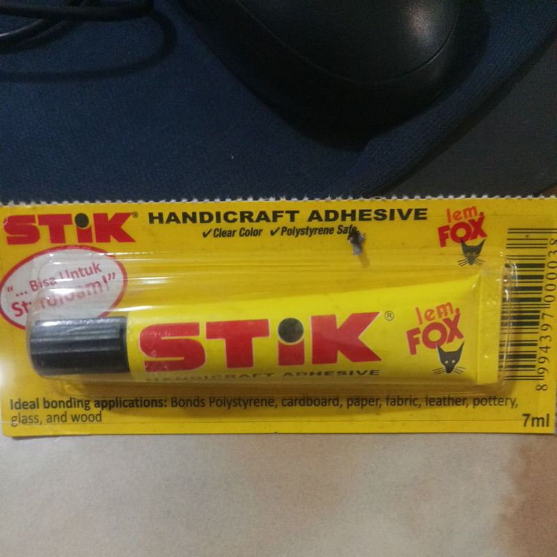 Jual lem cair bening 7ml merk fox, utk plastik, sterofoam, dll | Shopee Indonesia