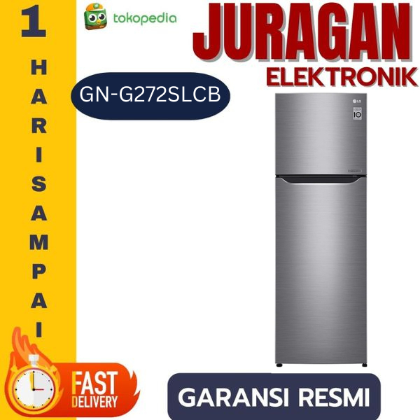 Jual LG GN-G272SLCB Kulkas 2 Pintu 272L Inverter Linear Door Cooling 70W | Shopee Indonesia