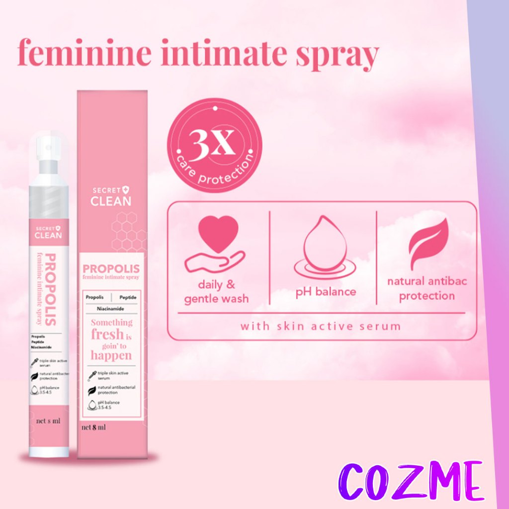 Jual SECRET CLEAN Propolis feminine Intimate Spray 8mL | Shopee Indonesia