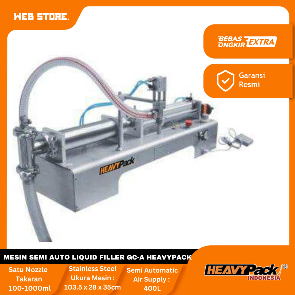 Jual Mesin Filling Piston Semi Auto / Mesin Pengisi Cairan Liquid Pasta 1 Noozle Filling GC-A ...