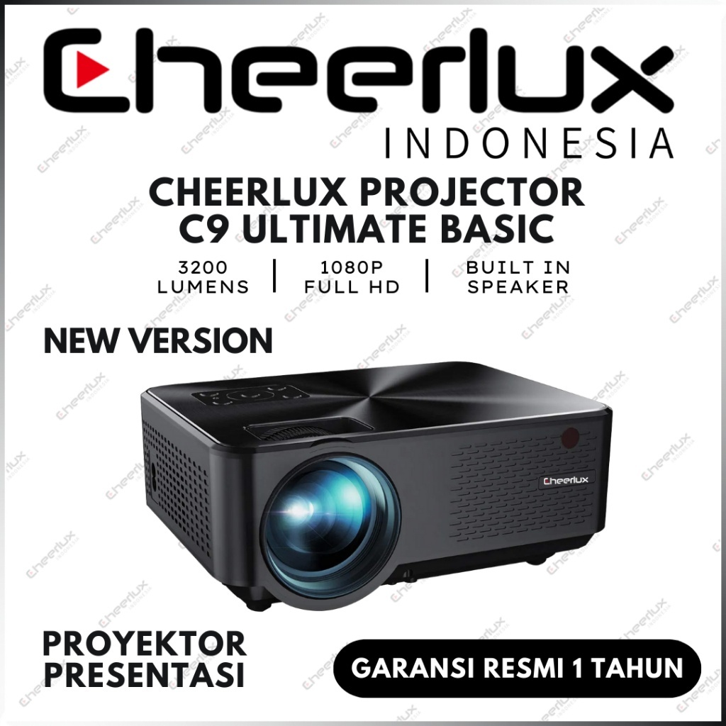 Jual Proyektor Cheerlux C9 Projector 3200 lumens Hdmi / VGA / USB ...
